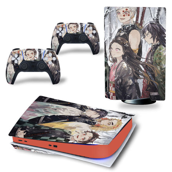 Adesivo Tanjiro & Friends Demon Slayer PS5 - Manga Imperial